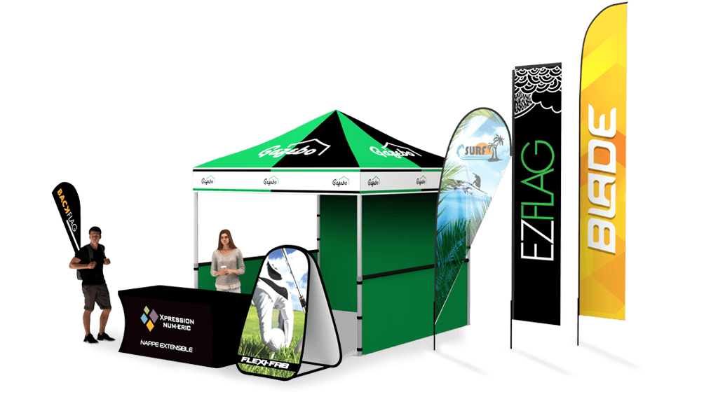 Kiosques d'exposition, Matériel et Affichage - Xpression Num.Eric