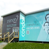 Visual displays on buildings & commercial murals-Large format printing